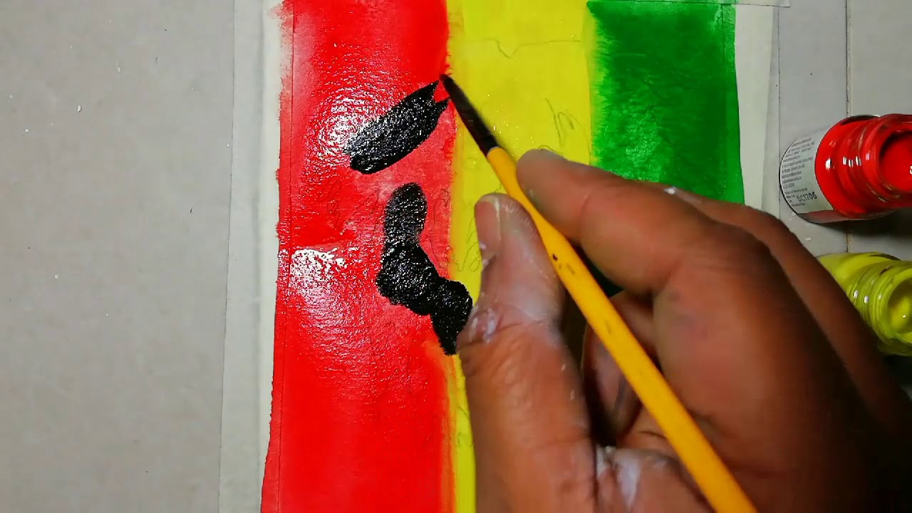 Water colour time lapse video of Bob Marley by sibi arts rated - YouTube