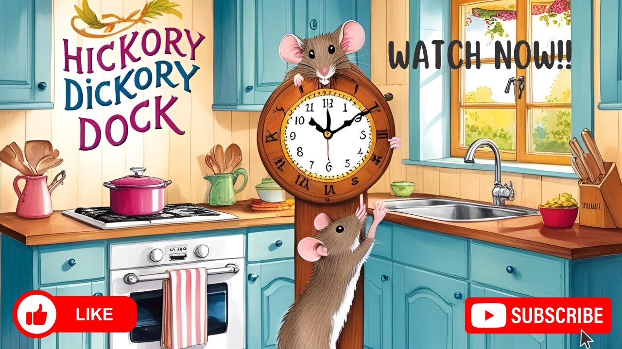 Hickory Dickory Dock | Classic Nursery Rhyme for Kids | Learn with Fun ...