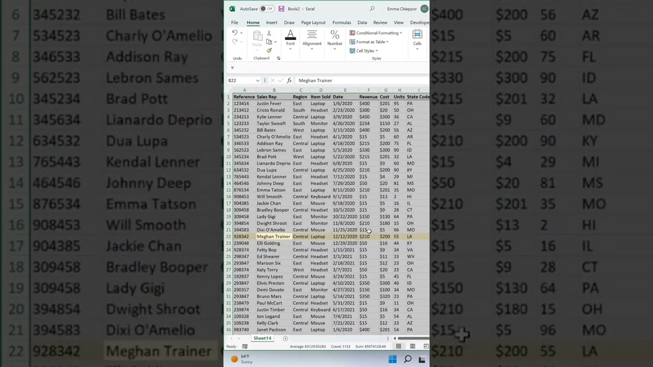 How To Automatically Highlight The Active Row excel YouTube How To Automatically Highlight The Active Row excel YouTube