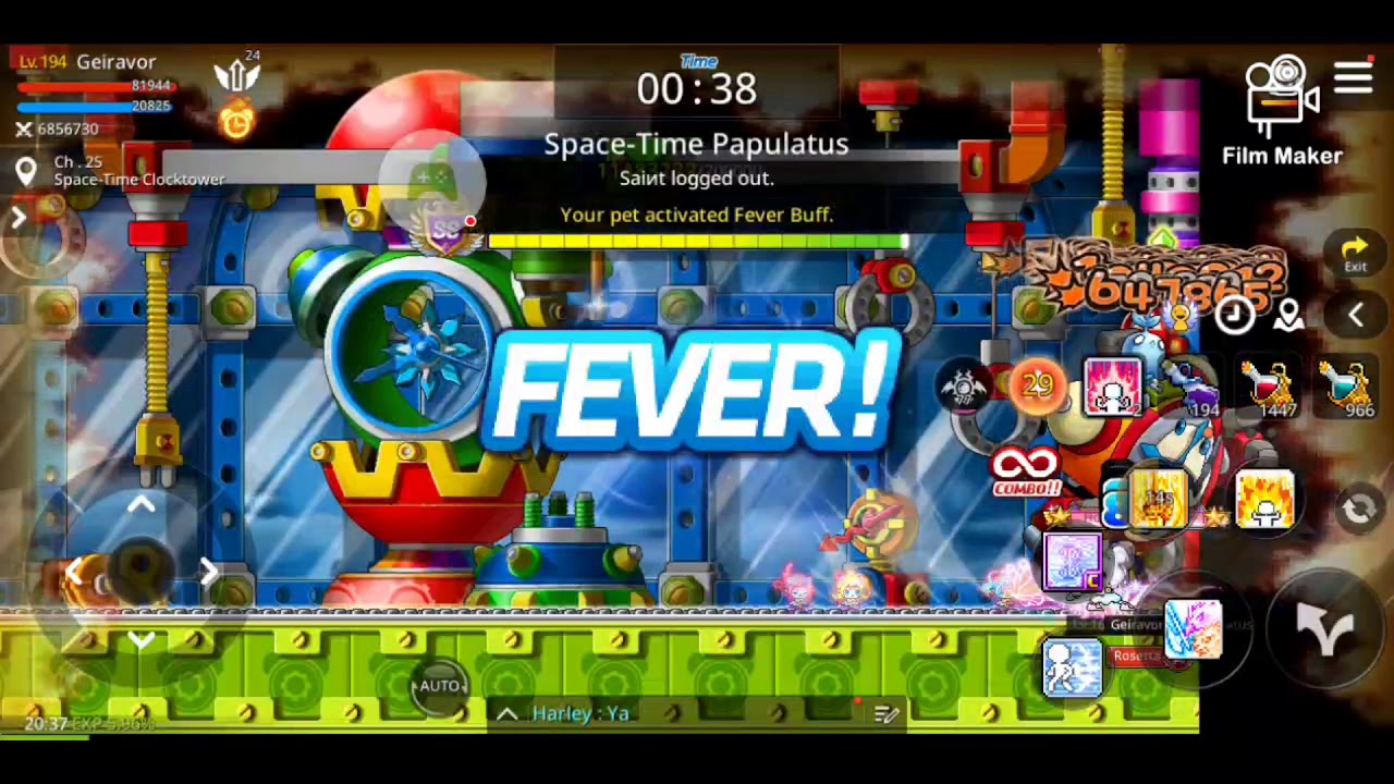 Maplestory M - Aran Guild Dungeon update Post Hyper Stats - YouTube