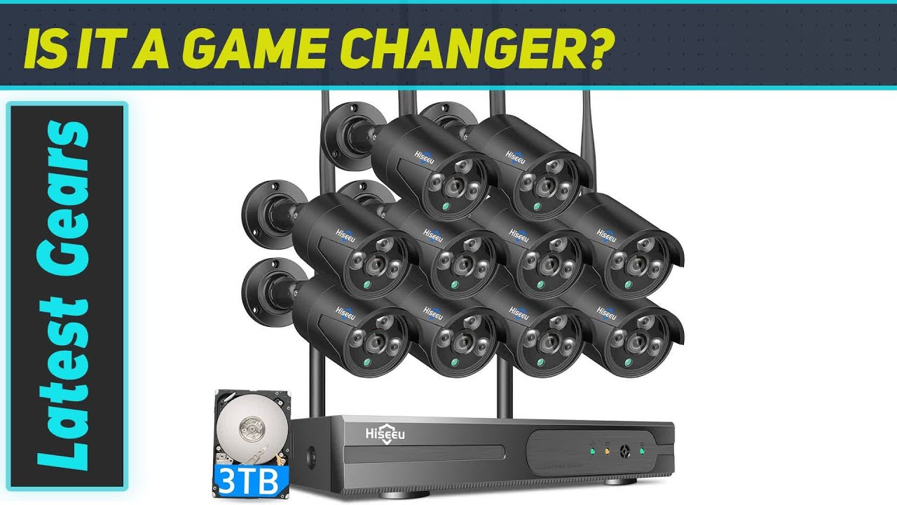 Hiseeu Black Wireless Security Camera System: Best 5MP NVR WiFi ...
