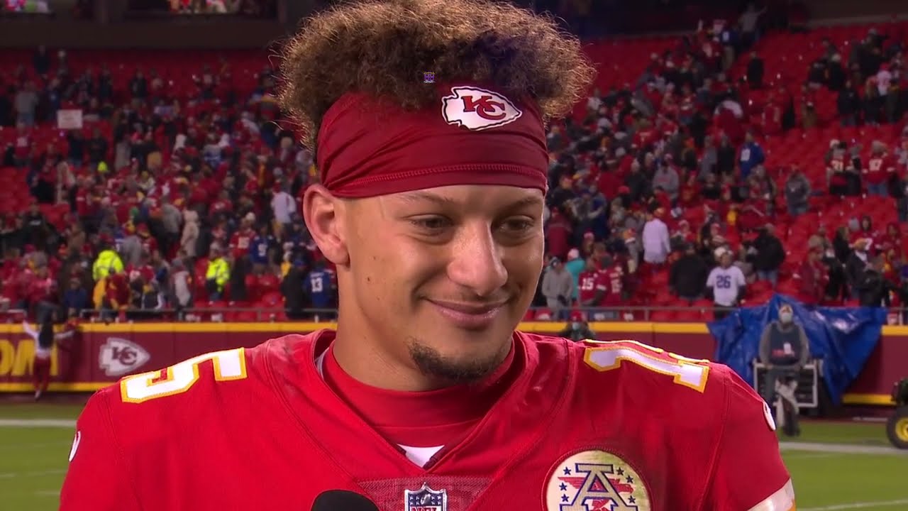 Patrick Mahomes Postgame Interview After Win vs. Giants - YouTube