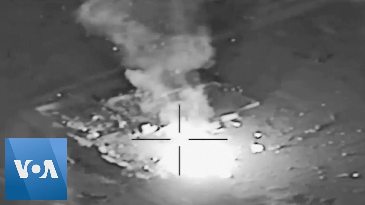 Satellite Images of US Air Strikes in Iraq Released - YouTube