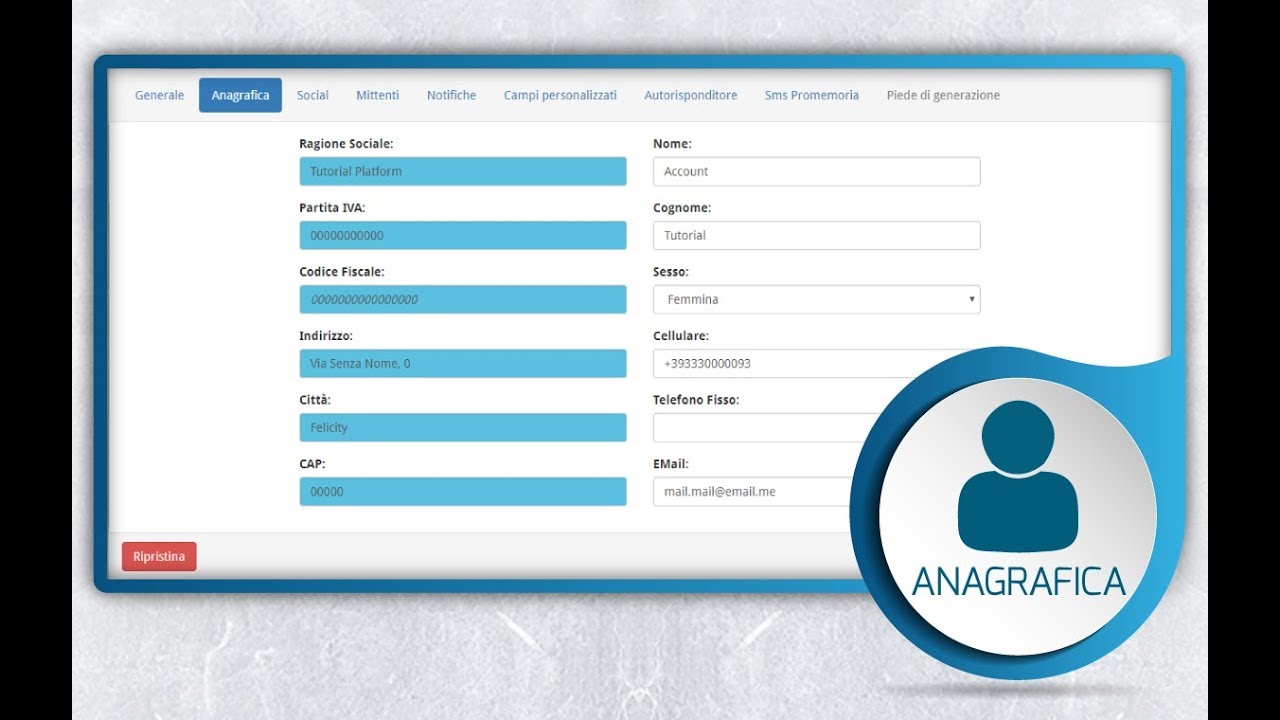 Come modificare la tua anagrafica - YouTube