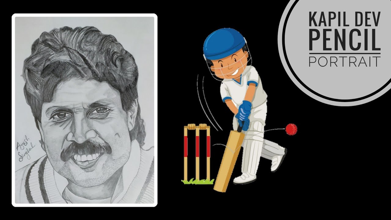 Pencil Sketch of KAPIL DEV 🙏 | 1983 World Cup 🏆 | Cricketer | ART BY ...