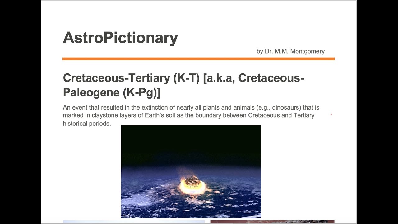 K-T (a.k.a., K-Pg) Mass Extinction Event - YouTube