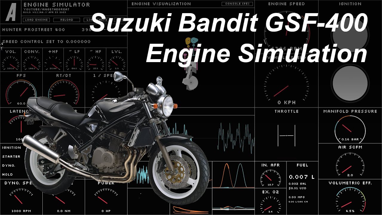 ATG Engine Simulator - Suzuki GSF400 (Bandit 400) - YouTube
