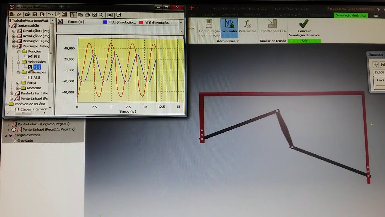 Mecanismo de Watt - Simulação Dinamica - YouTube