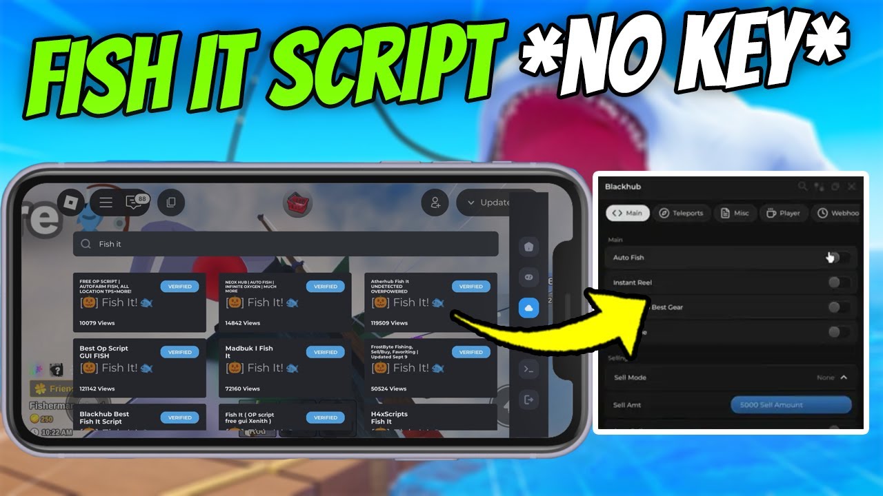 Fish it Script NO KEY! How to Use Scripts in Fish Key with Roblox ...