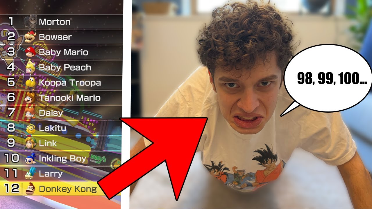 If I Don't get First I do Pushups (Mario Kart) - YouTube