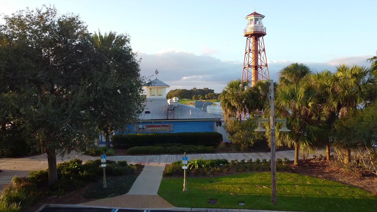 Stunning Aerial Views of Lake Sumter Landing in The Villages, Florida ...