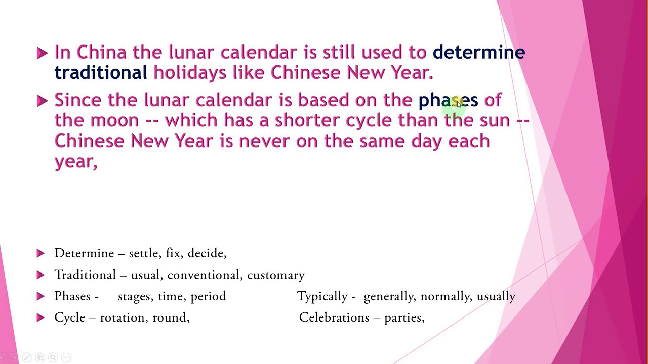 Unit #2 Chinese New Year Reading Paragraph 1 with one Textual Question ...