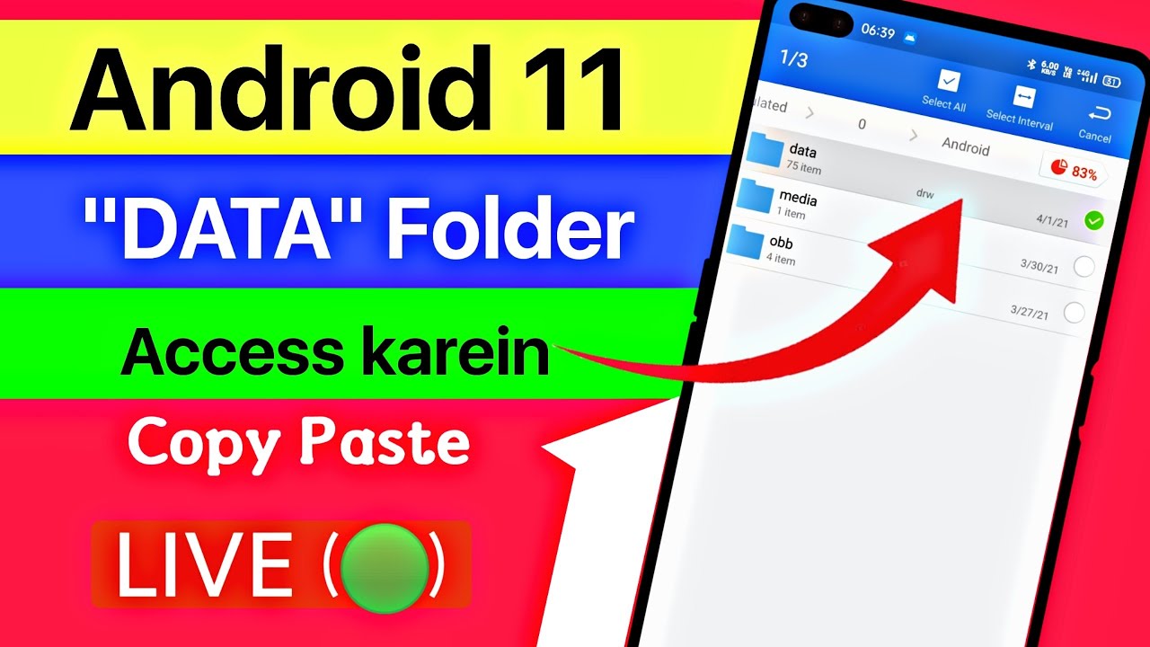 How to access Data Folder on android11. Easy copy paste. Live 🔴🔴🔴 - YouTube