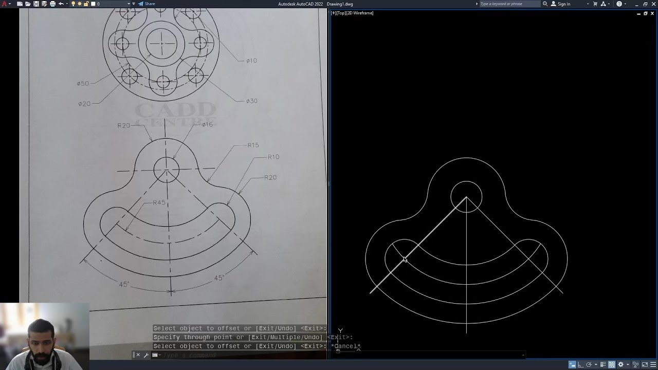 Autocad Practice figures for Mechanical Engineers p3 - YouTube