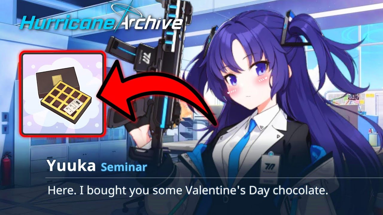 [Blue Archive] Yuuka Gave Sensei a Chocolate 💙 - YouTube
