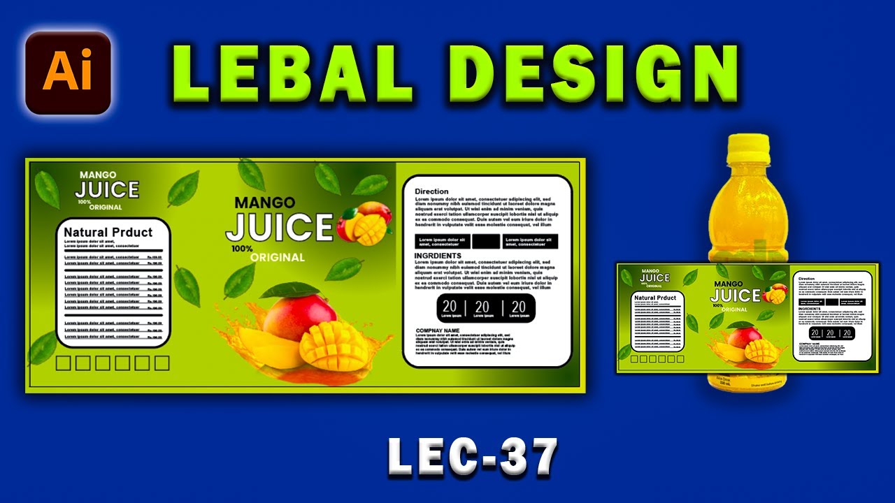 Lec-37 | How to Create Stunning Label Design in Adobe Illustrator ...