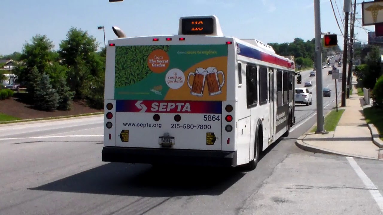 SEPTA BUS: NEW FLYER D40LF 5864 ON ROUTE: 110 PT2 - YouTube