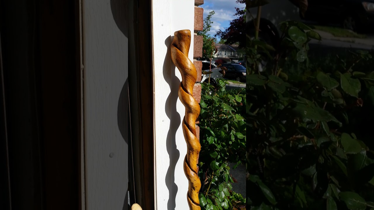 Twisted walking stick - YouTube