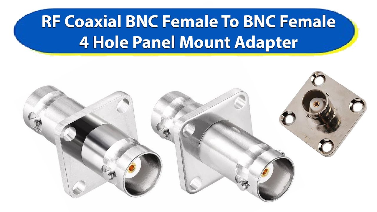 RF Coaxial BNC Female To BNC Female 4 Hole Panel Mount Adapter BNC ...