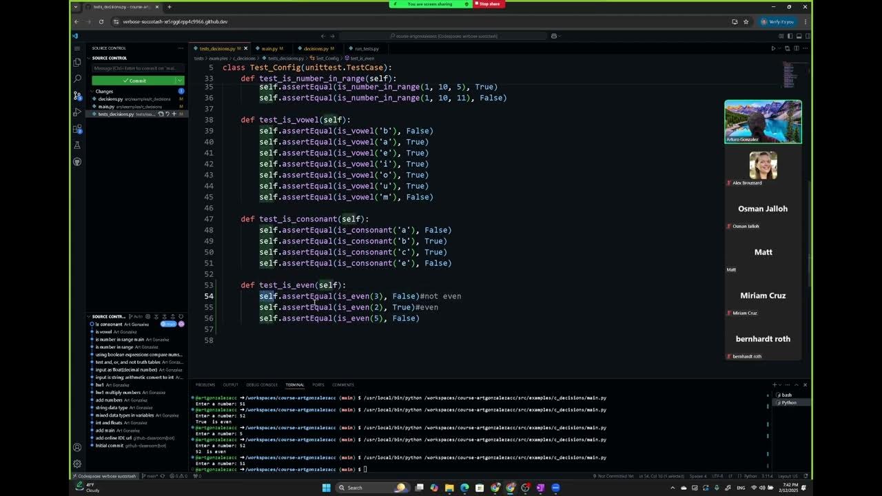 021225 COSC 1336 Python intro to if else: is even - YouTube