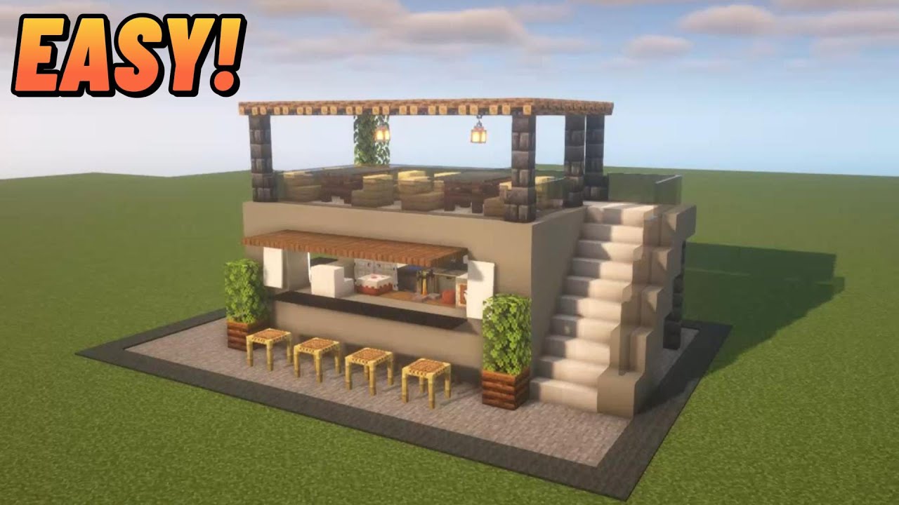 Minecraft : Cara Membuat Cafe Simple. - YouTube