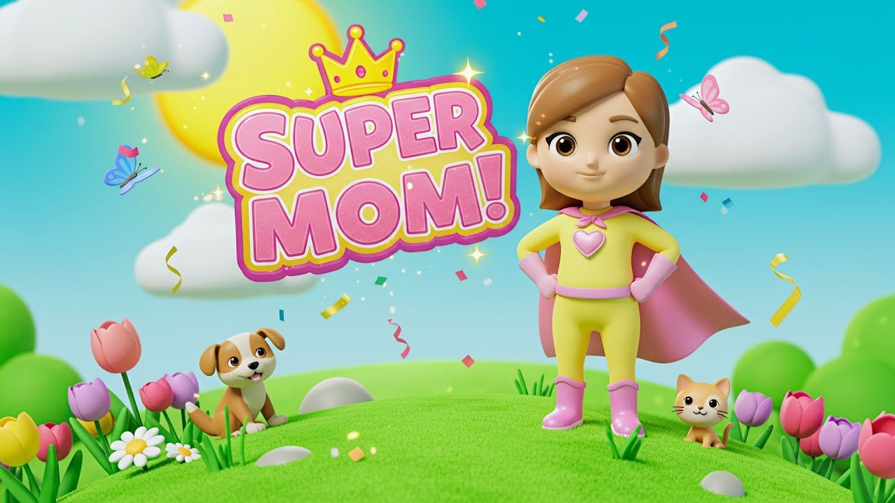 Super Mom Song Fun & Loving Mommy Song for Kids Nursery Rhymes & Kids ...