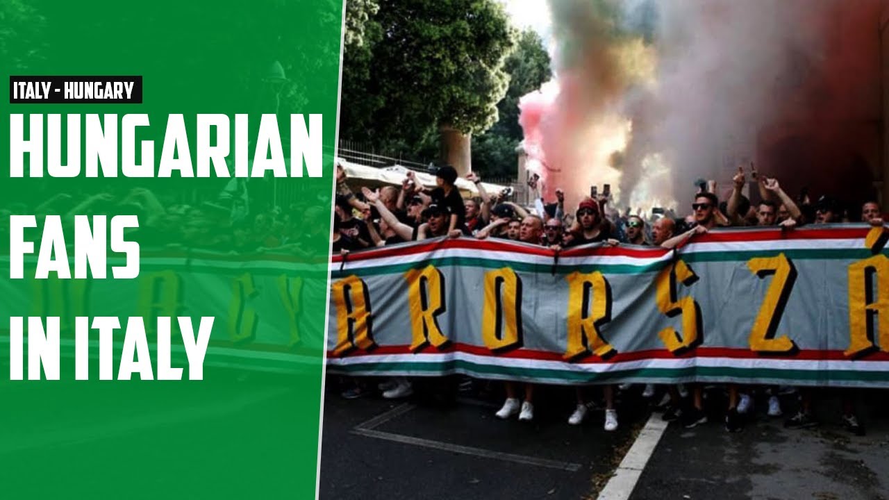 3000 HUNGARIAN FANS IN ITALY | CORTEO HUNGARY | Italy vs Hungary - YouTube