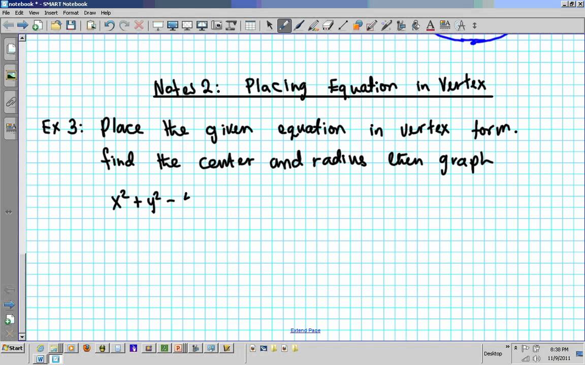 TU3L2 circle conics Algebra 2 Geometry Precalculus - YouTube