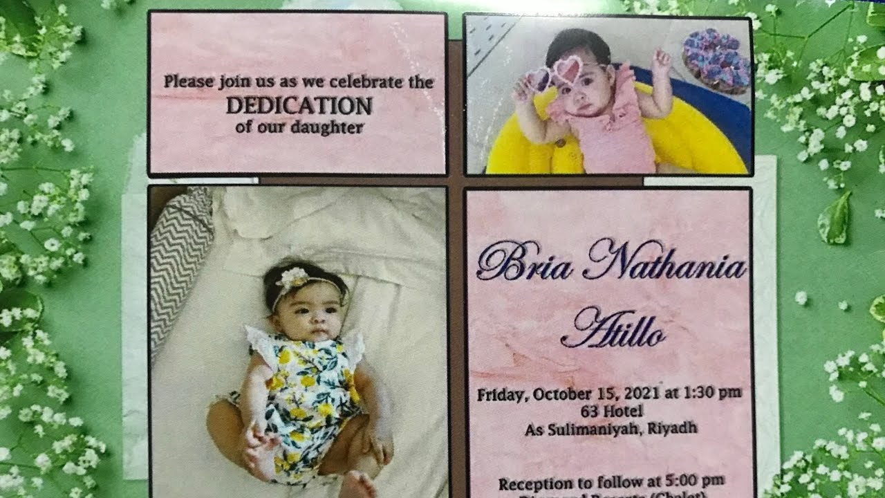 Baby Bria dedication 101521 - YouTube