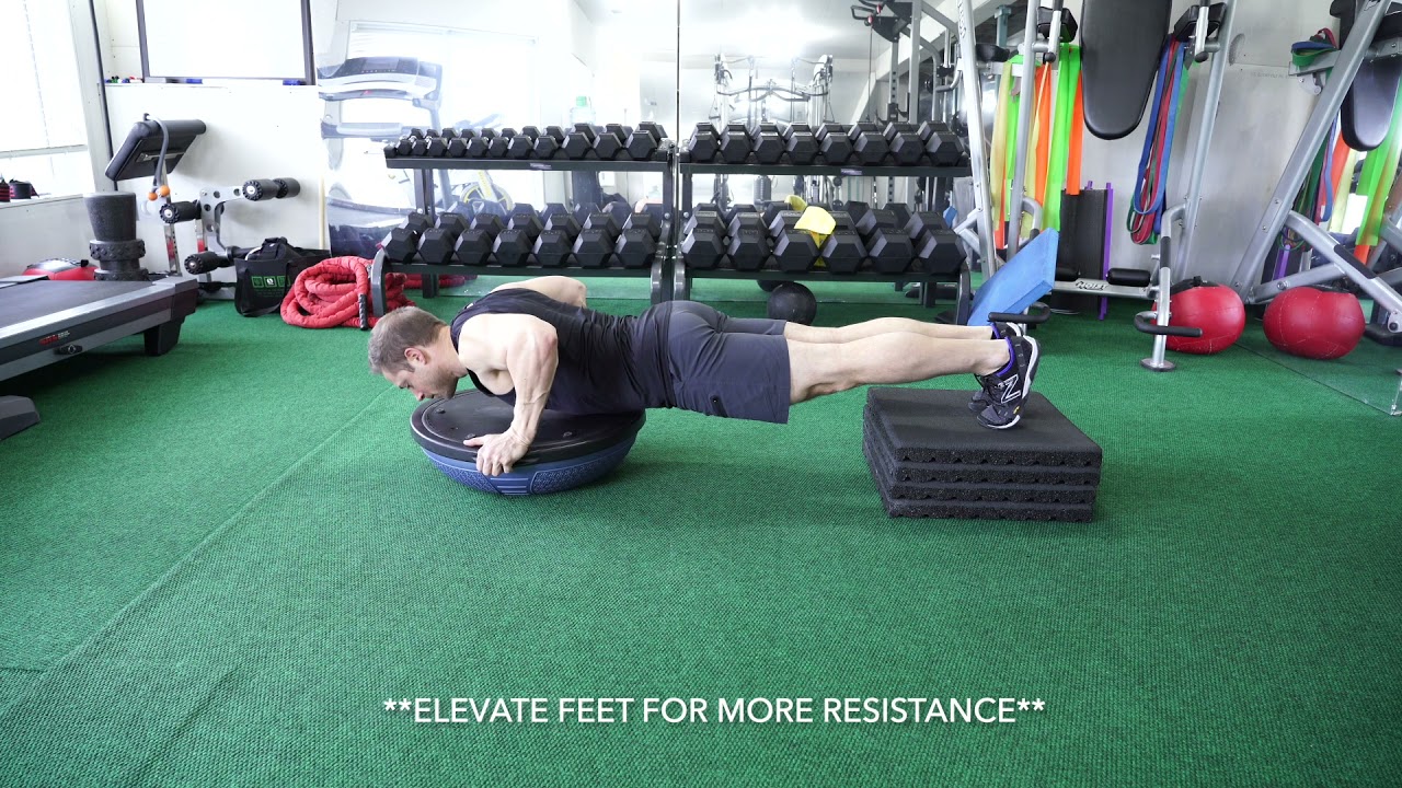 Bosu Push Ups - YouTube