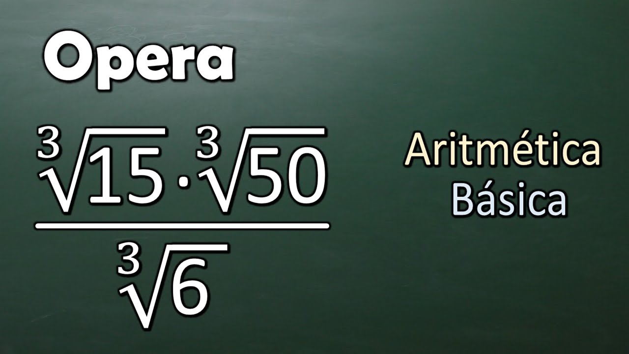 OPERACIONES CON RAÍCES CÚBICAS. Aritmética básica - YouTube