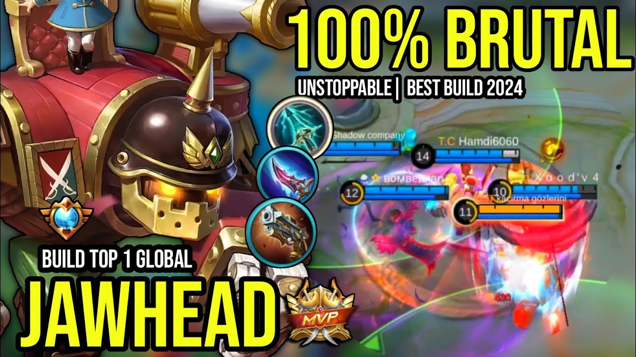 JAWHEAD BEST BUILD 2024 | BUILD TOP GLOBAL JAWHEAD GAMEPLAY | MOBILE ...