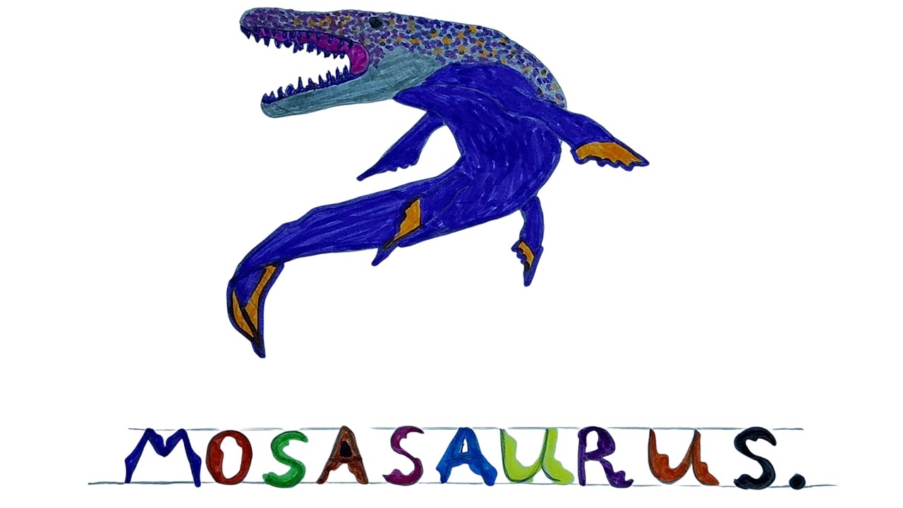 🦖🌊 Epic Mosasaurus Drawing | Dinosaur Era Art for Kids 🎨 ...