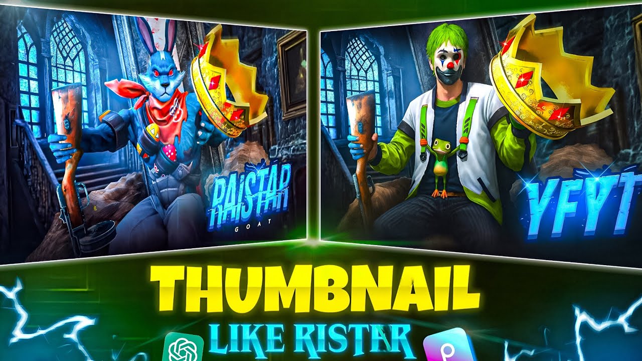 "How to Make Thumbnails Like RaiStar 🔥 | Free Fire Pro Thumbnail ...