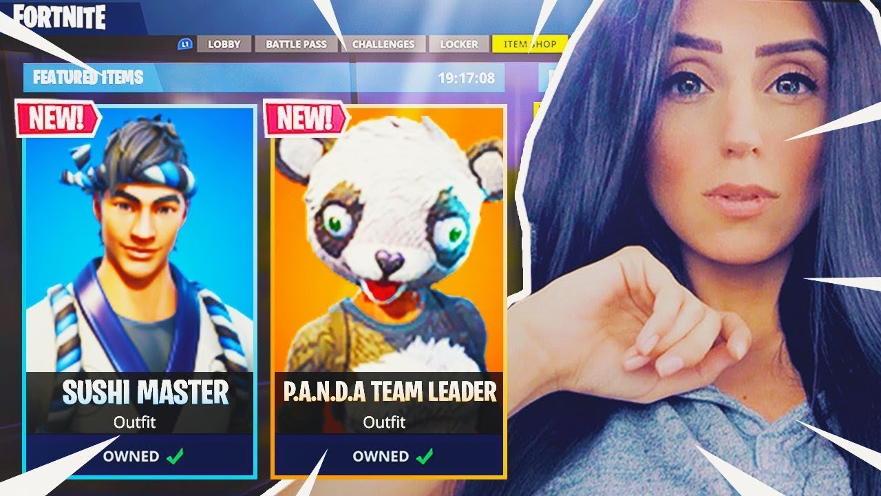 NEW PANDA SKIN & SUSHI MASTER SKIN IN FORTNITE BATTLE ROYALE!!! - YouTube