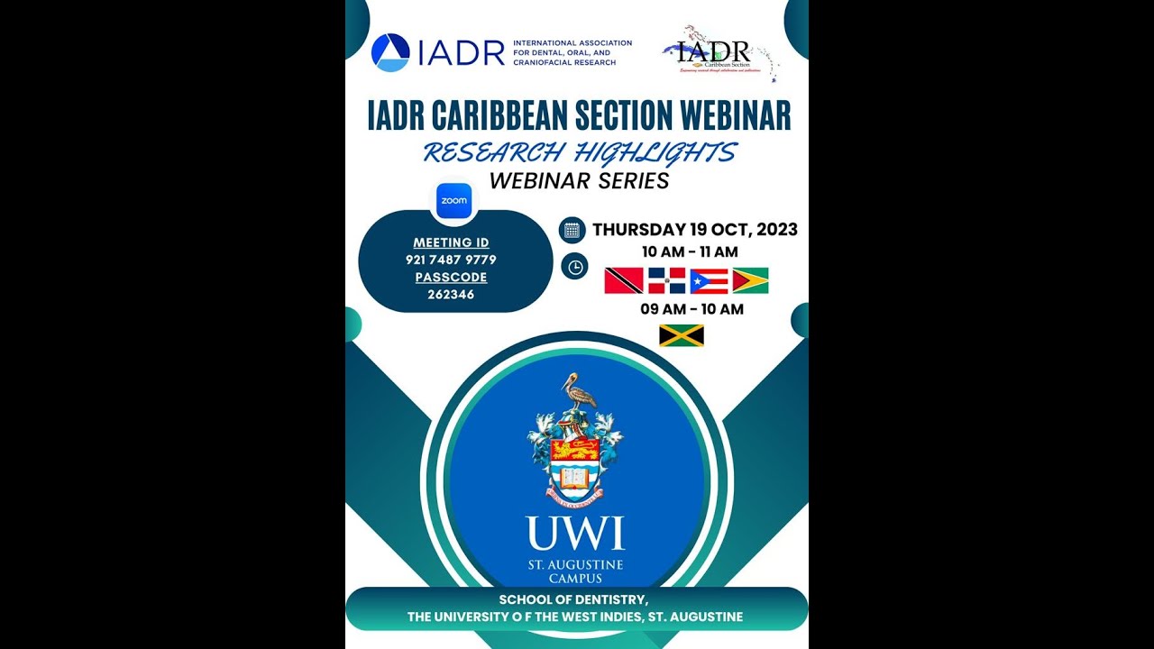 Research Highlights School of Dentistry, UWI St Augustine - YouTube