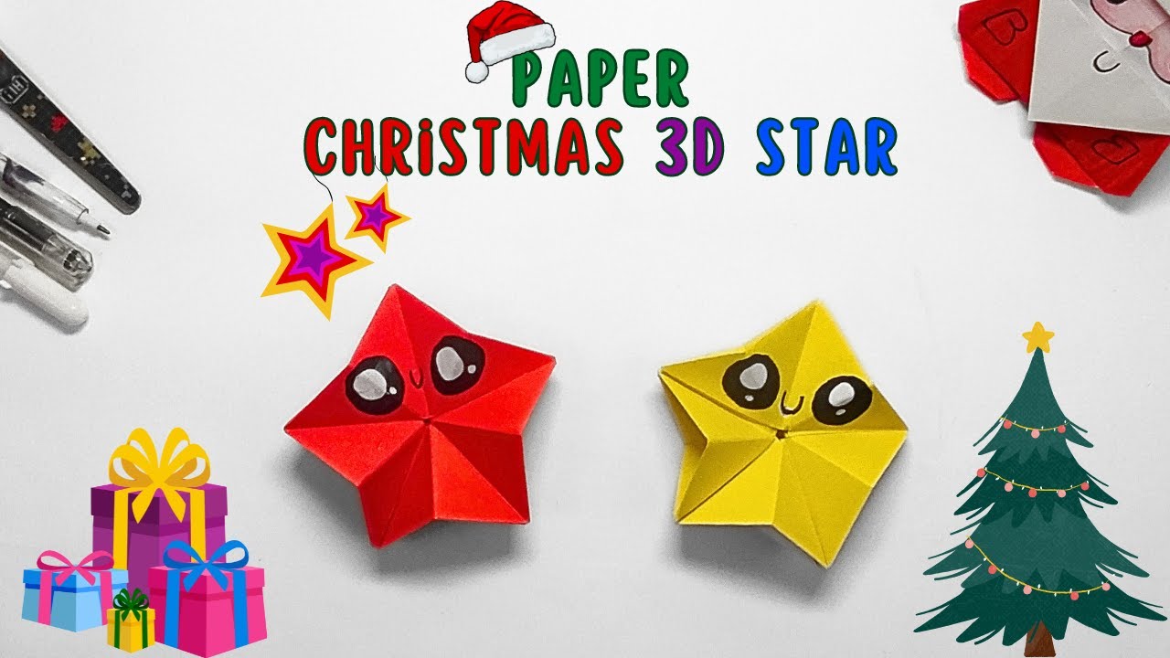 DIY Paper Origami Christmas 3D Star | DIY Christmas Paper Origami 3d ...