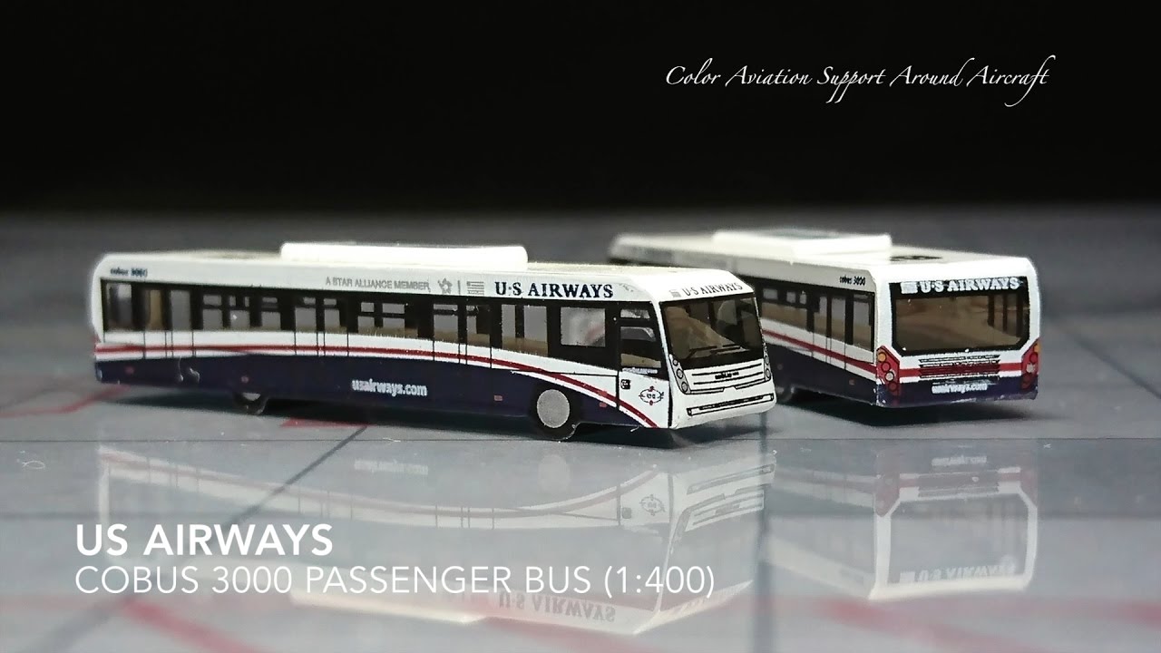 1:400 Cobus 3000 Passenger Bus US Airways Gemini Jets GSE (Support ...