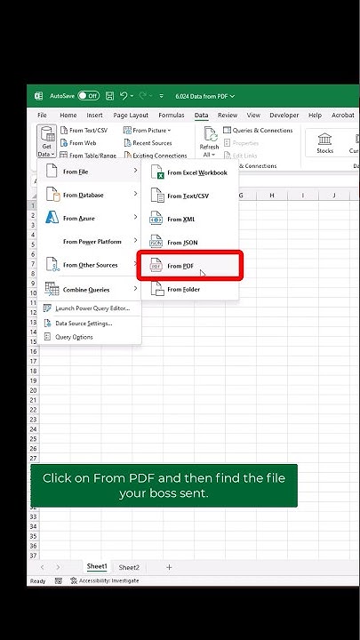 Convert A Pdf Into Data In Excel Excelhelp Workhacks Youtube