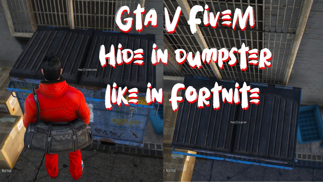 Gta V FiveM Hide in Dumpster Like Fortnite - YouTube