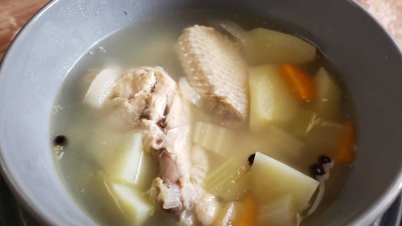 Bahamian Chicken Souse•Bahamian Cooking•Caribbean Cuisine - YouTube