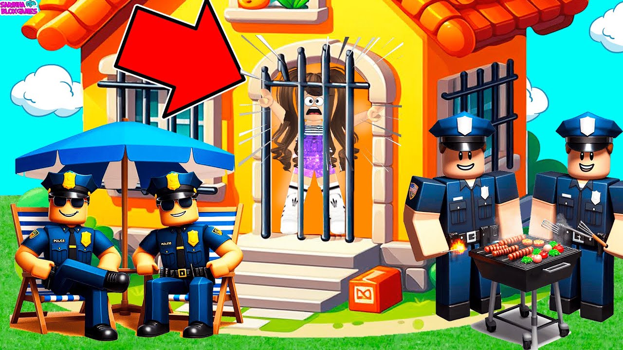 ESTOU EM PRISÃO DOMICILIAR no ROBLOX (Escape House Arrest Simulator ...