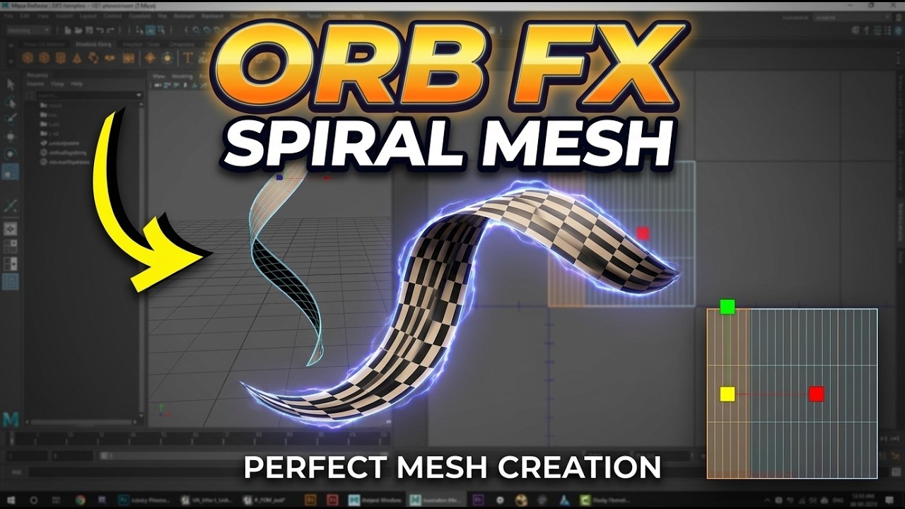 Creating Spiral Mesh in Maya for ORB FX in Unreal Engine - YouTube