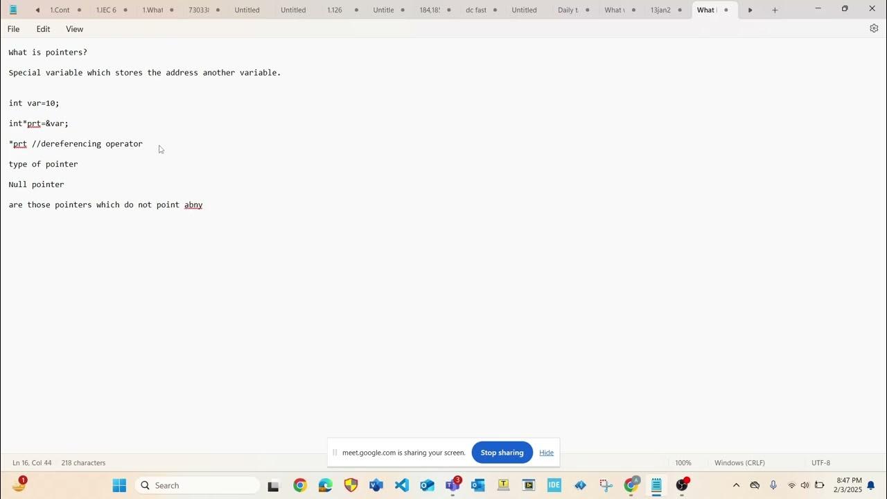 Pointer in C part 1 #iot - YouTube