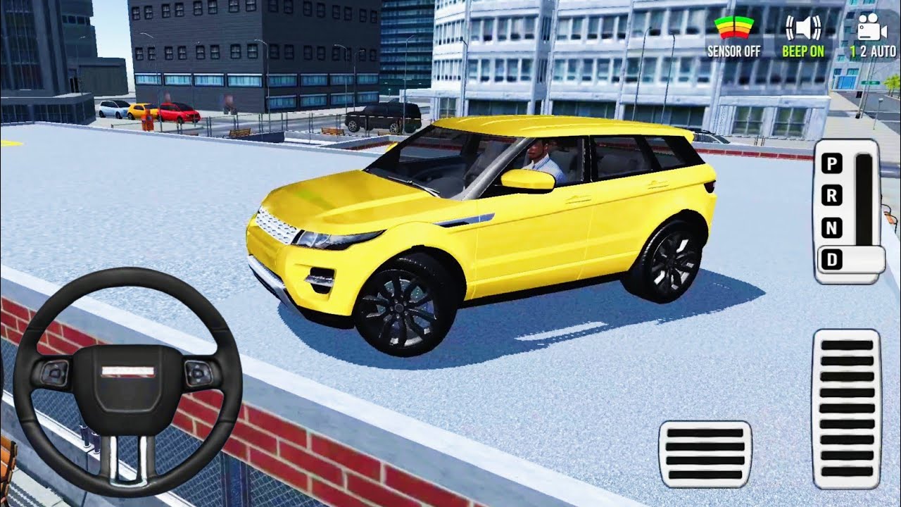 Multi level Car Parking 2025 Simulator - Yellow Range Rover SUV Parking ...
