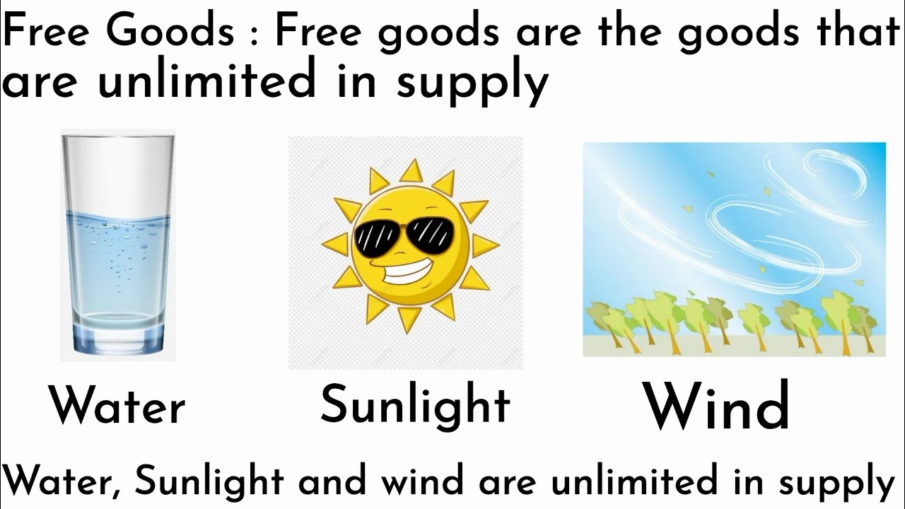 Difference between free goods and economic goods - YouTube