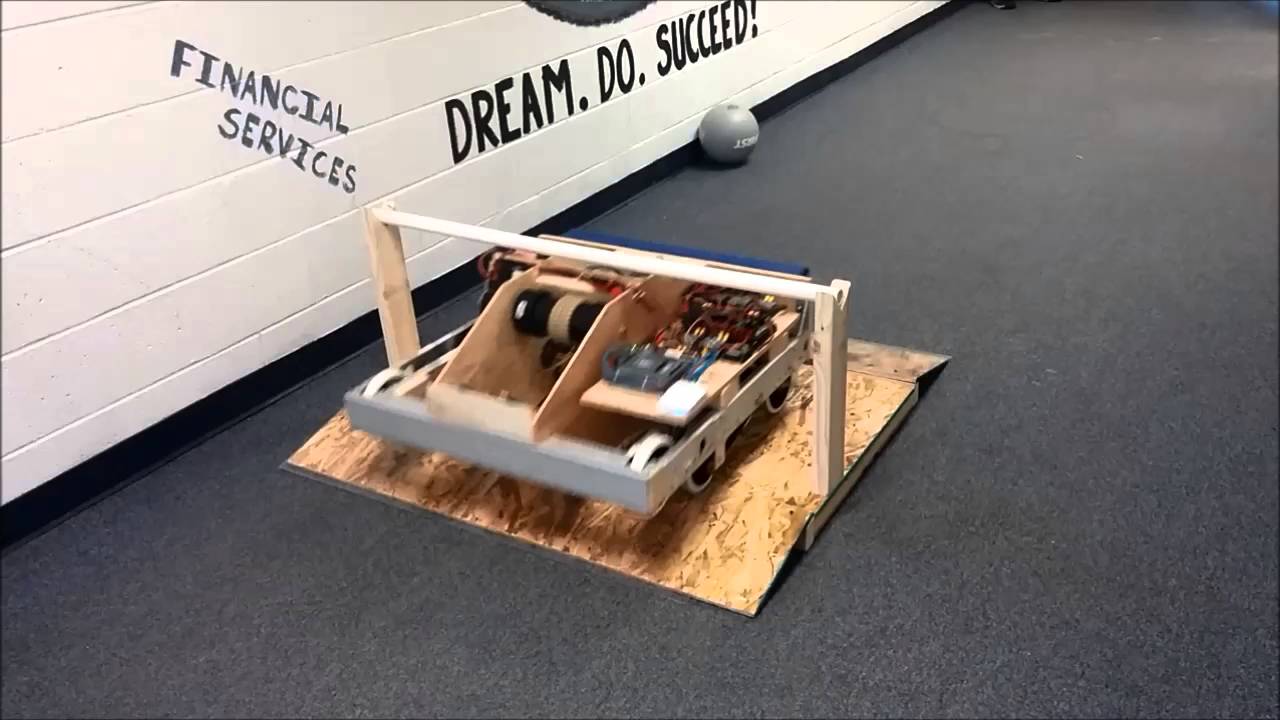 FRC Team 1726 Stronghold Robot does the limbo - YouTube