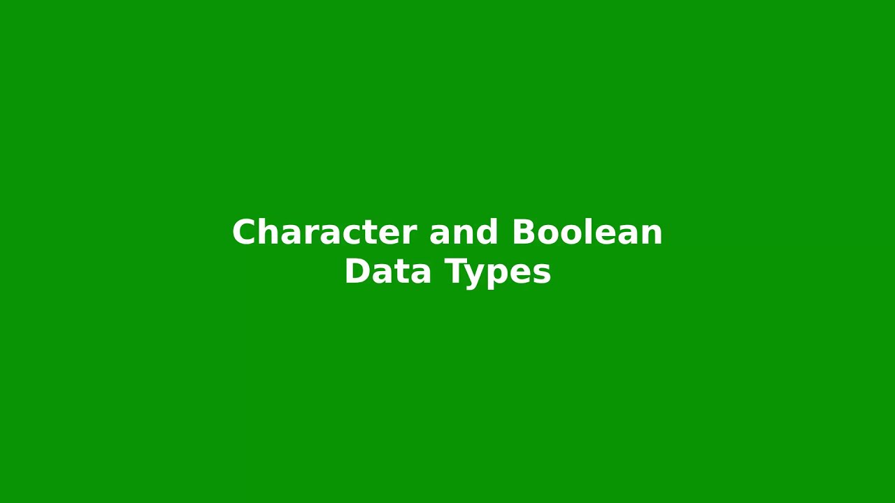 Chapter 3: The char and _Bool data types - YouTube
