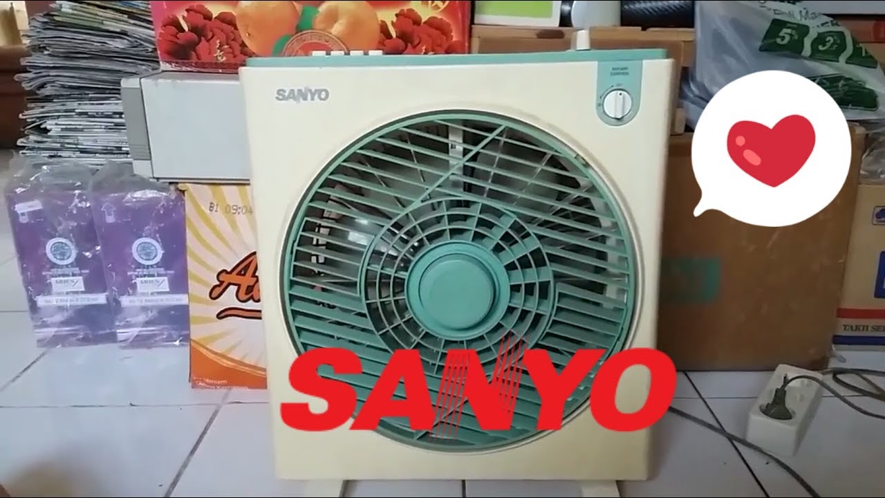 12" Sanyo box fan - YouTube