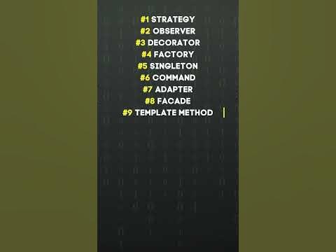 13 must know design patterns - YouTube